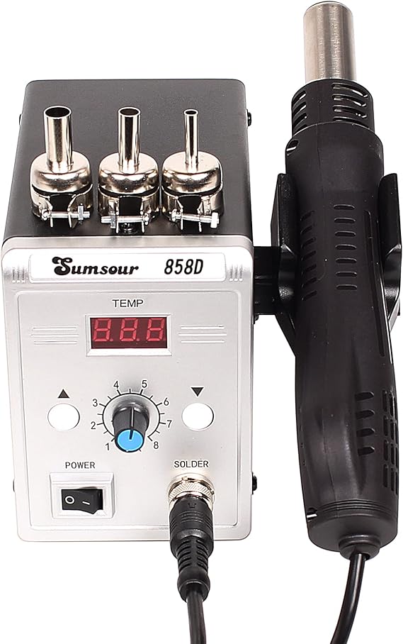 Pistola de aire caliente 858D 700 W BGA Estación de soldadura Estación de soldadura de pistola ...