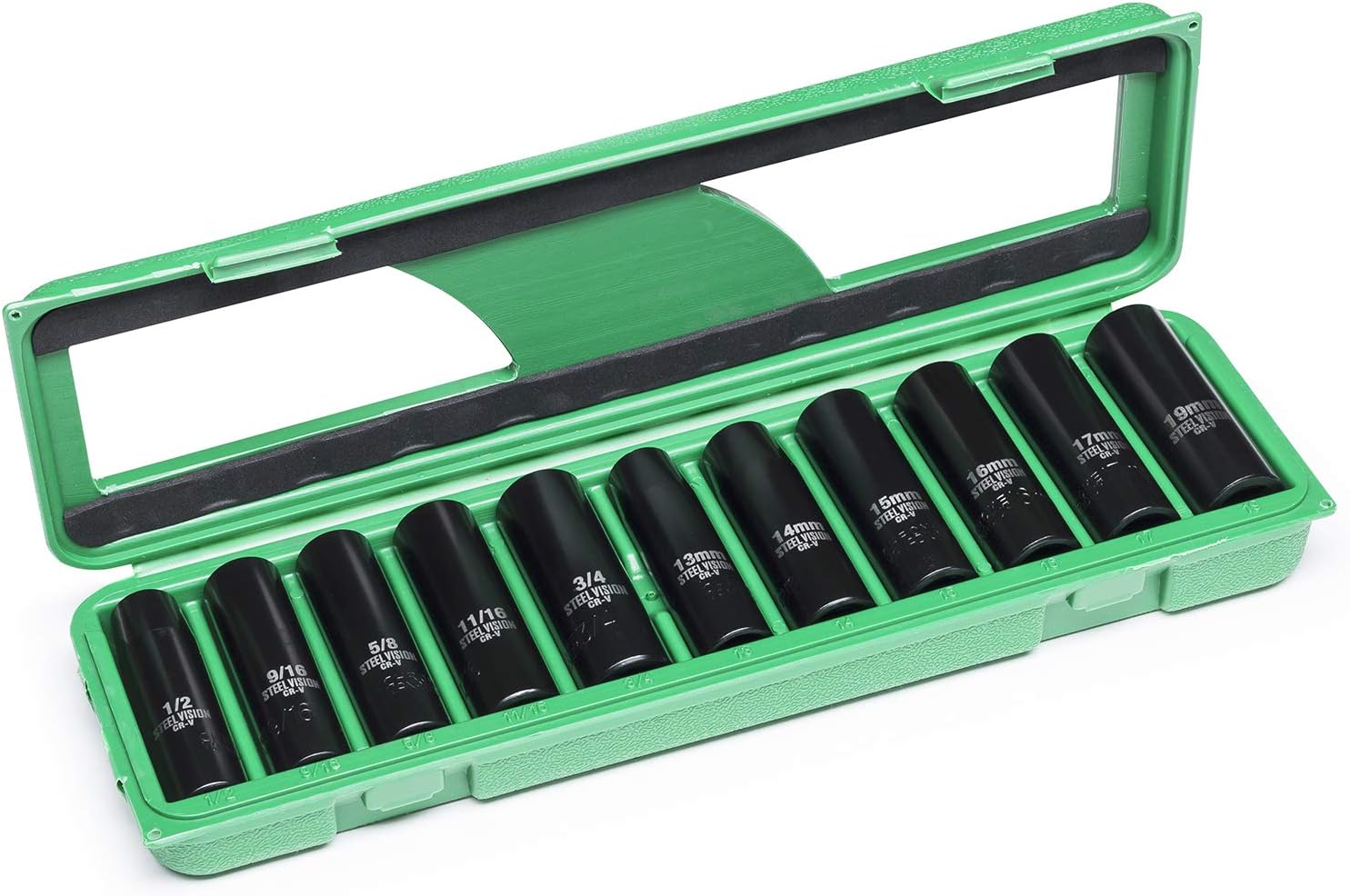 Amazon.com: Steel Vision 58112 11pc 1/2in. Drive SAE & Metric Impact ...