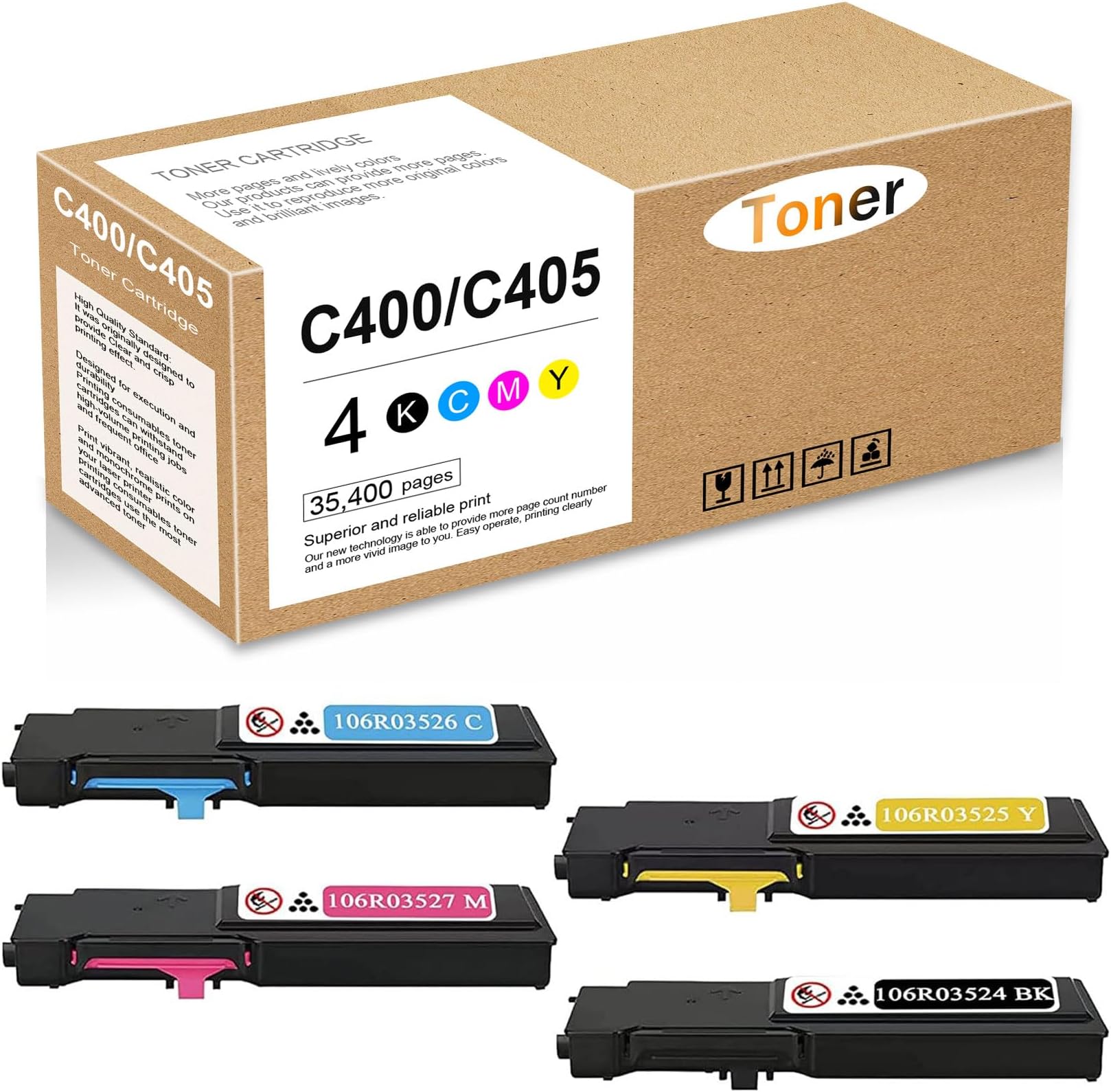 Amazon.com: VersaLink C400/C405 High Capacity Toner Cartridge (4 Pack ...