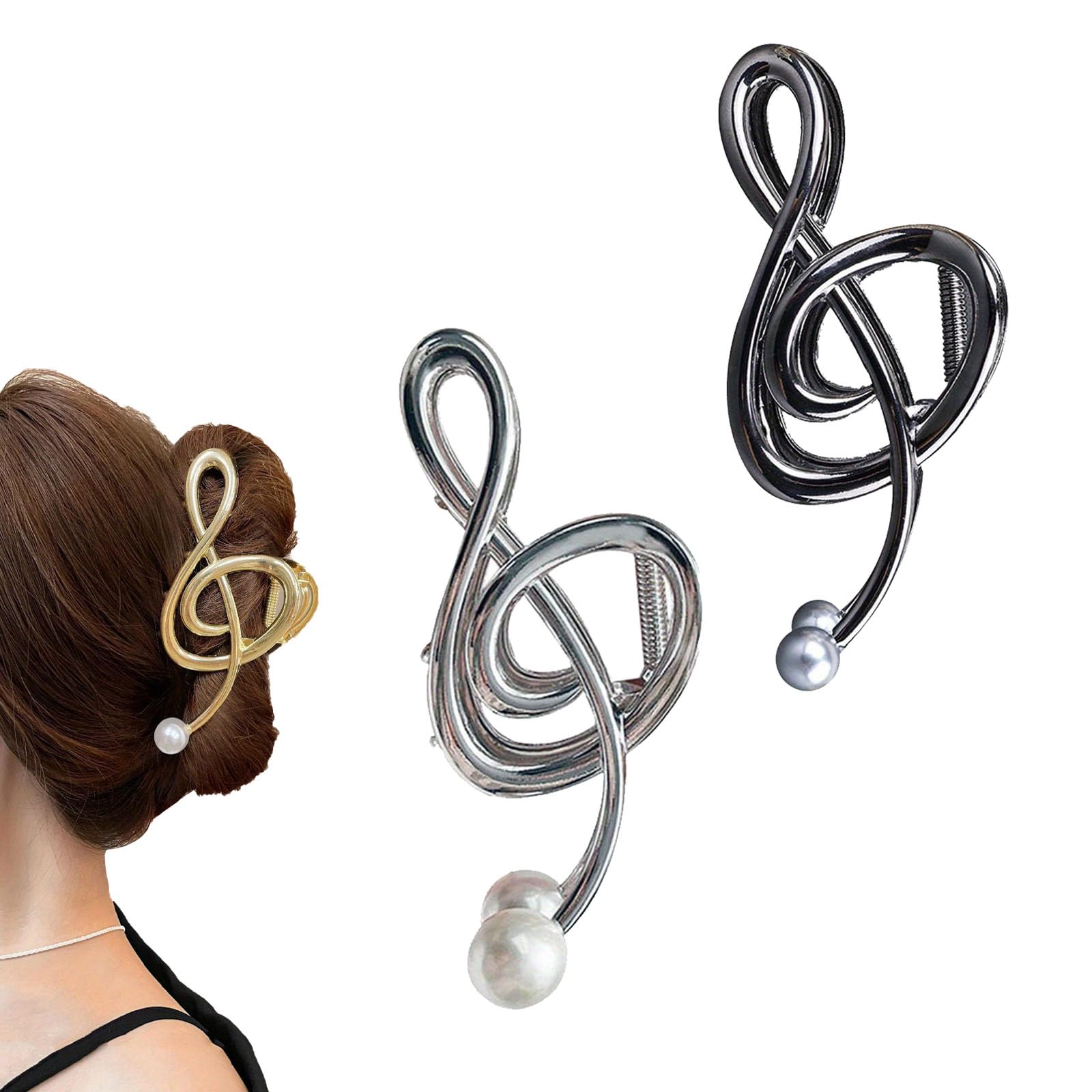 Treble Clef Hair Clip, Treble Clef Claw Hair Clip, Music Note Hair ...