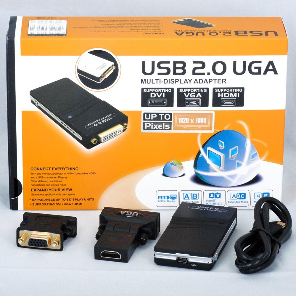 Amazon.com: Anleo UGA USB 2.0 to HDMI VGA RCA Multi-Display Dual ...