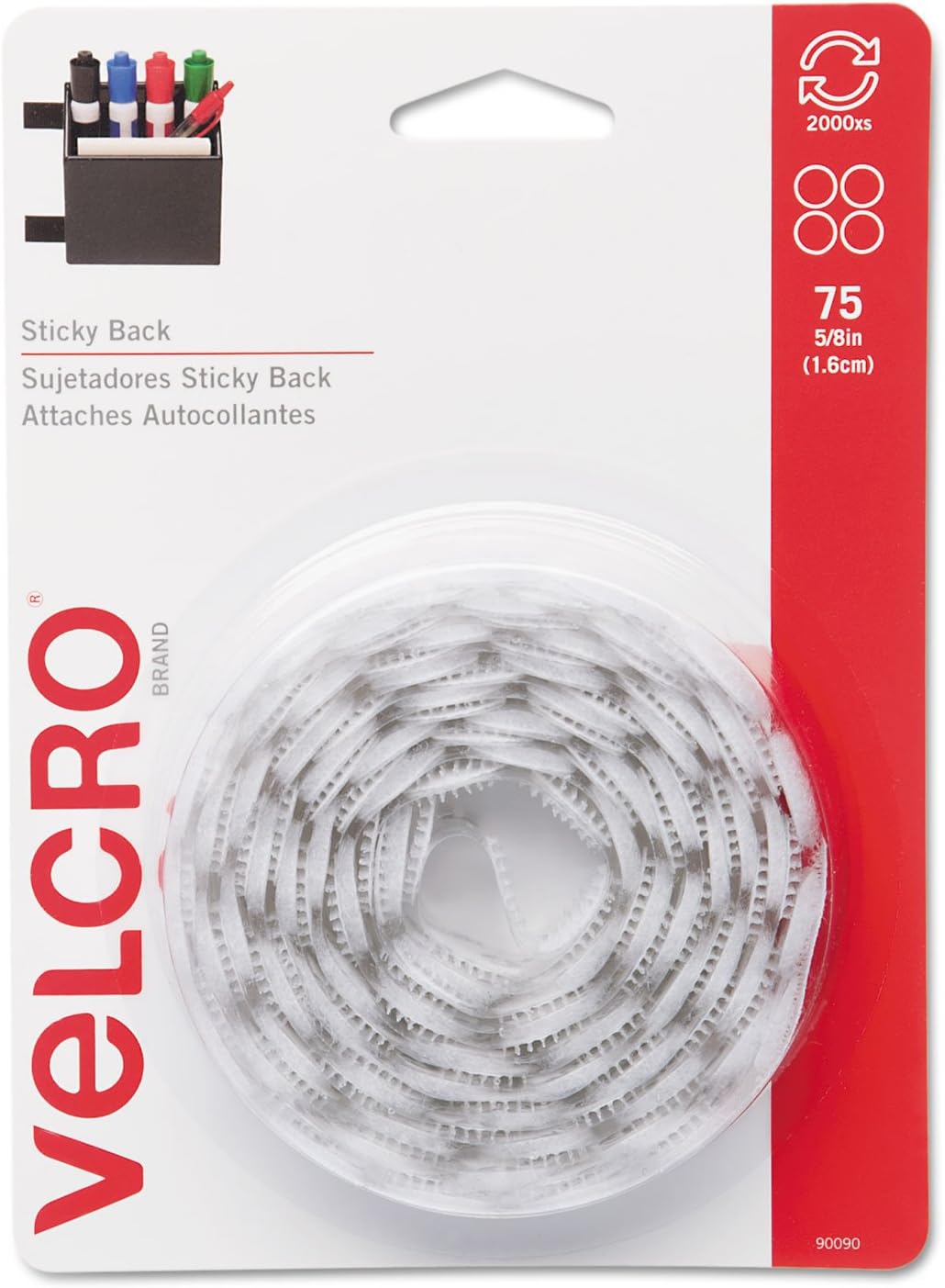 Amazon.com: VELCRO Brand - Sticky Back Hook and Loop Fasteners ...