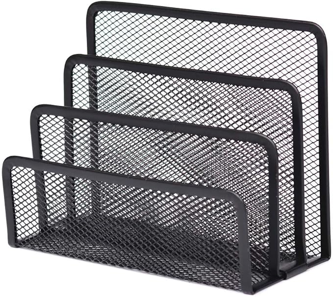 Amazon.com: QRZLP Desk File Holder, 3 Tier Document File Folder Metal ...