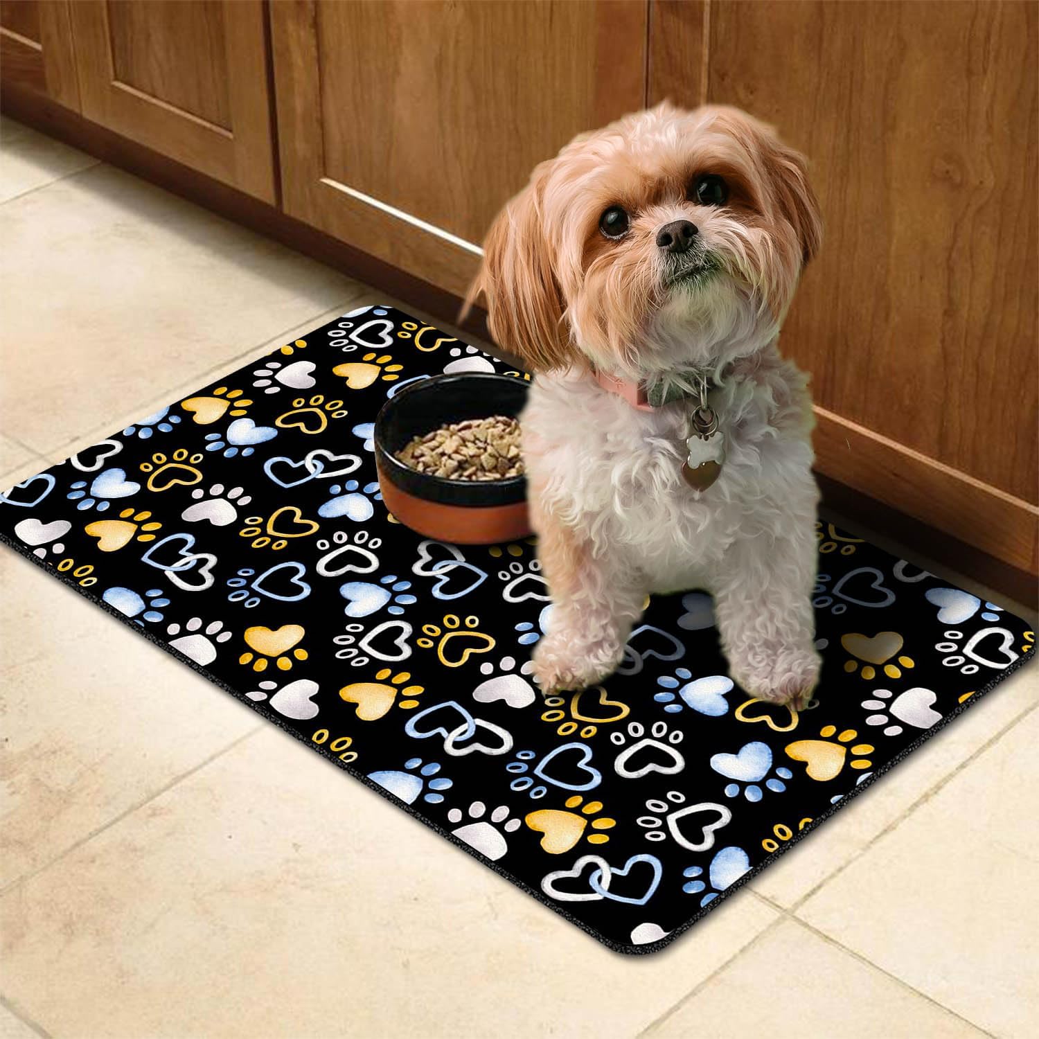 Amazon.com : Dog Mat Pet Feeding Mat for Food and Water Absorbent ...