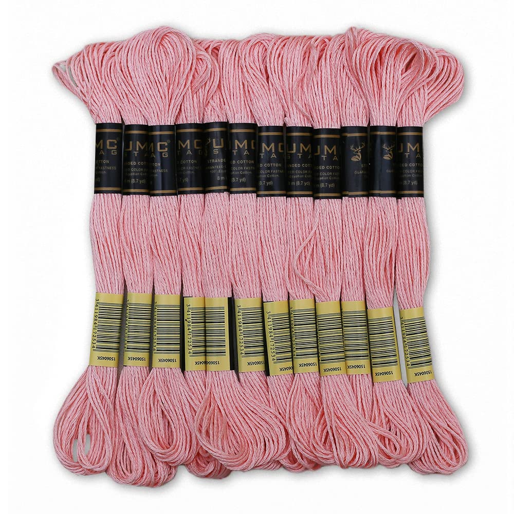 UMC STAG Pack of 12 Premium Embroidery Thread | 100% Egyptian Cotton ...