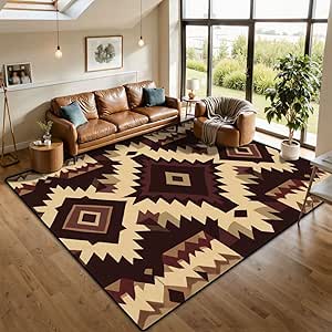 Amazon.com: Area Rug Native American Southwest Aztec Navajo Seamless ...
