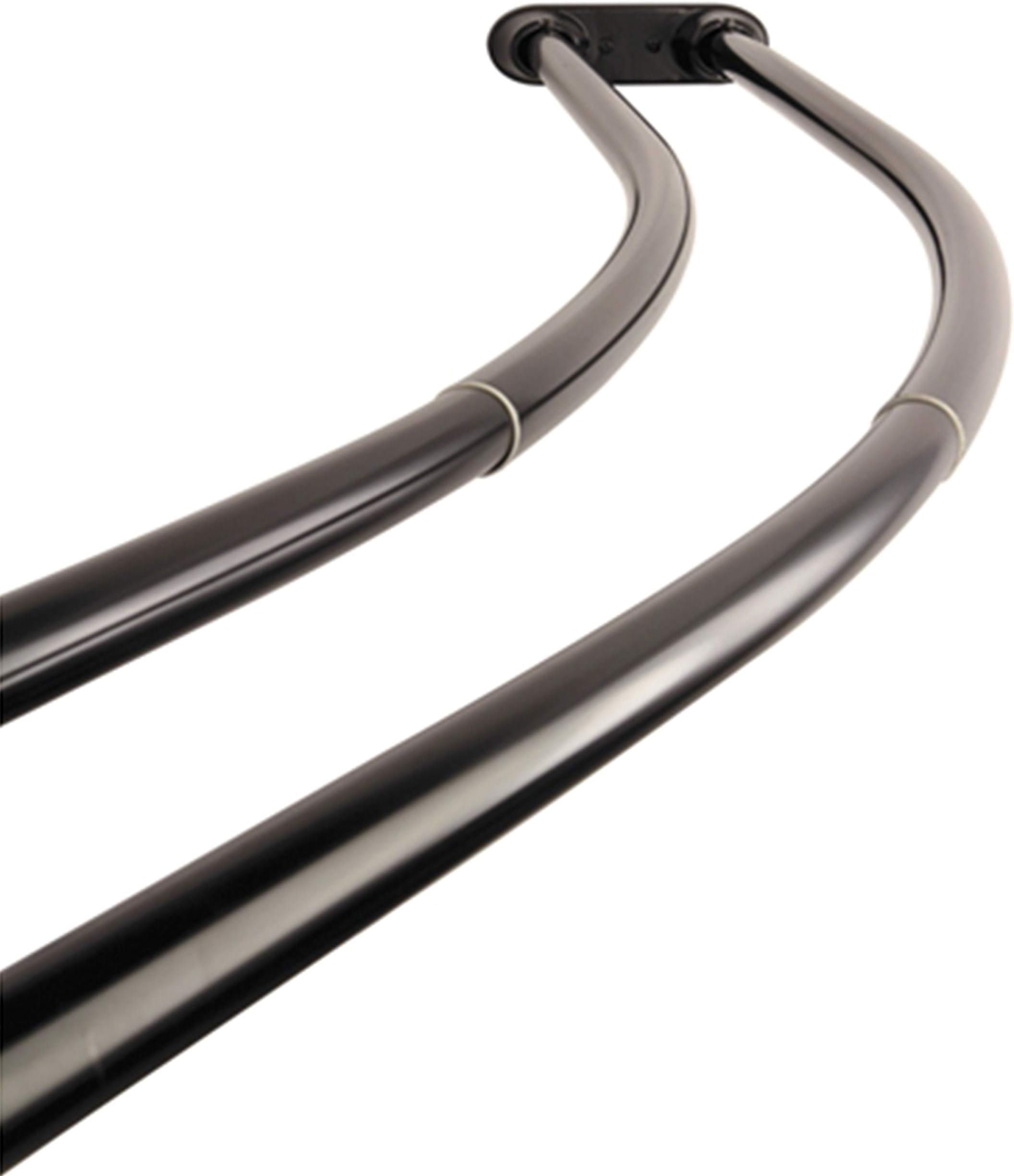 Amazon.com: Arista Double Adjustable 60-in to 72-in Curved Shower Rod ...