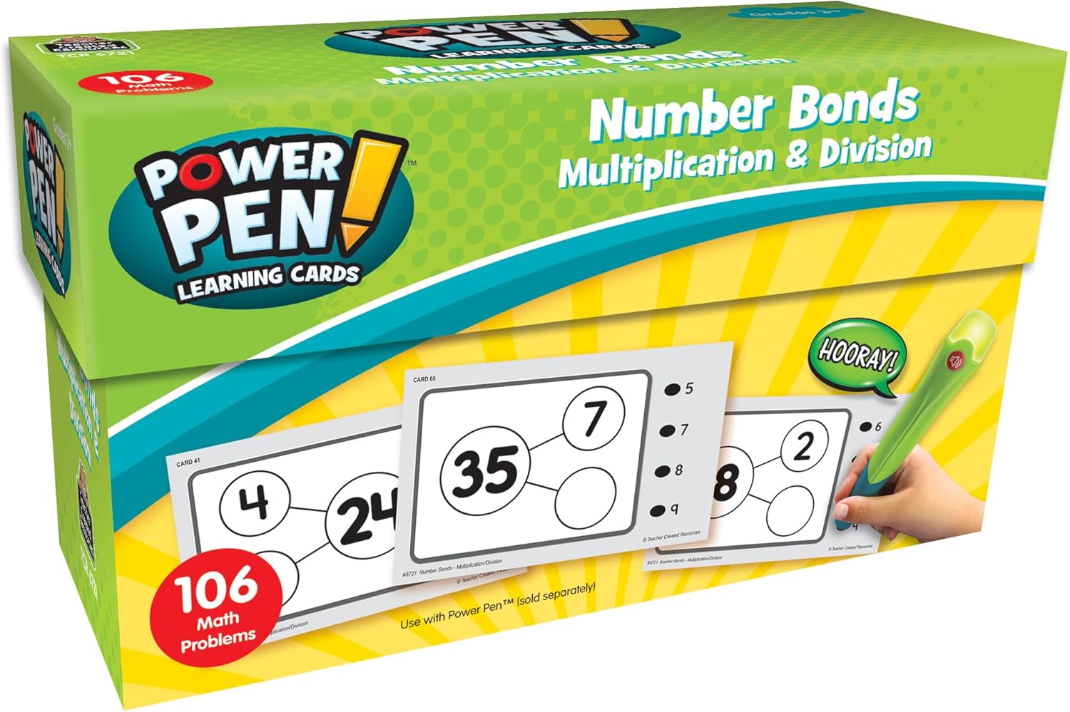 Amazon.com: Teacher Created Resources Power Pen Learning Cards: Number ...