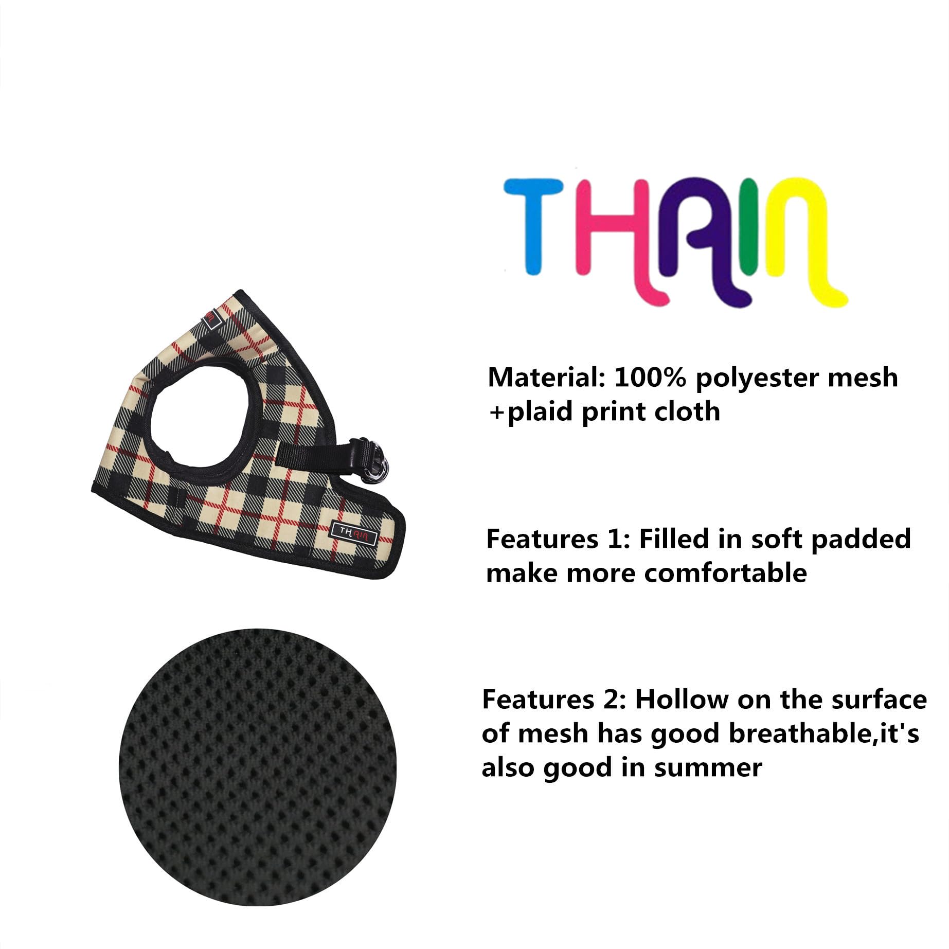 Snapklik.com : THAIN Step In Dog Harness And Leash Set No Pull Padded ...