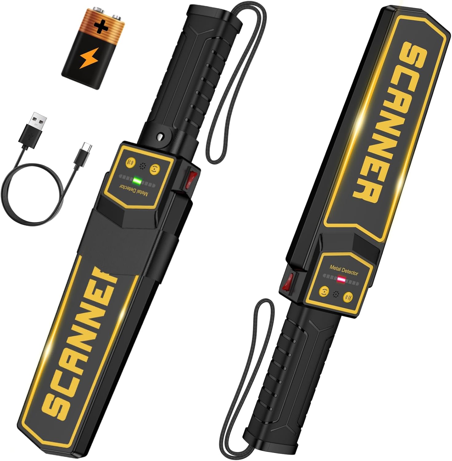 Amazon.com : Handheld Metal Detector Wand Security Scanner,High ...