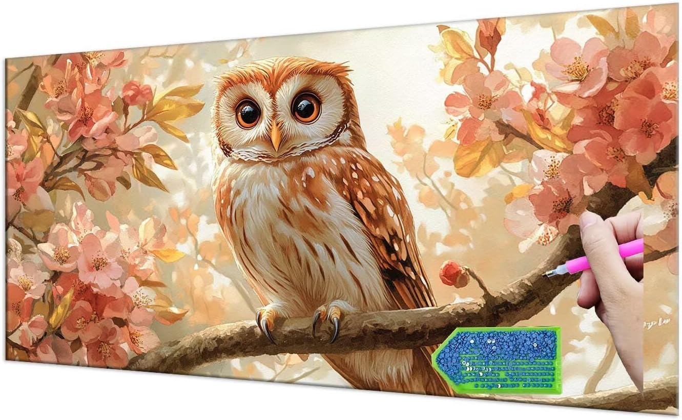 Large Diamond Painting Kits, DIY Owl Diamond Art Kits for Adults ...