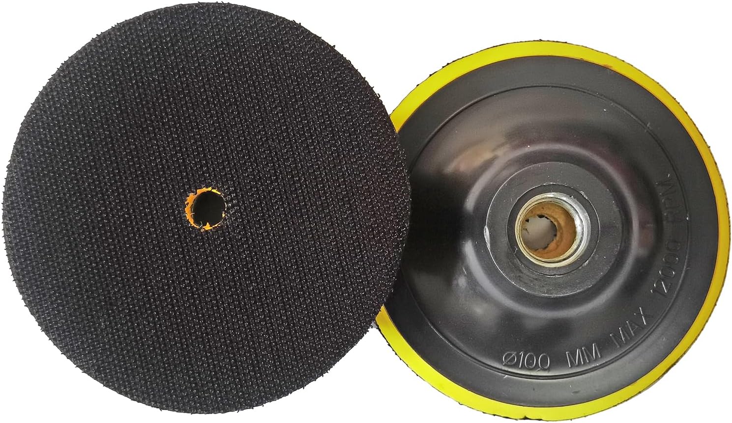 2 Pcs 4 inch Plastic Foam Backer Pad Hook and Loop Backing Pad with 5/8 ...