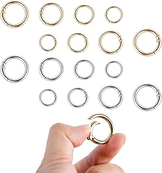 Amazon.com: 16pcs Trigger Spring o Ring, Round Mini Metal Snap Clip ...