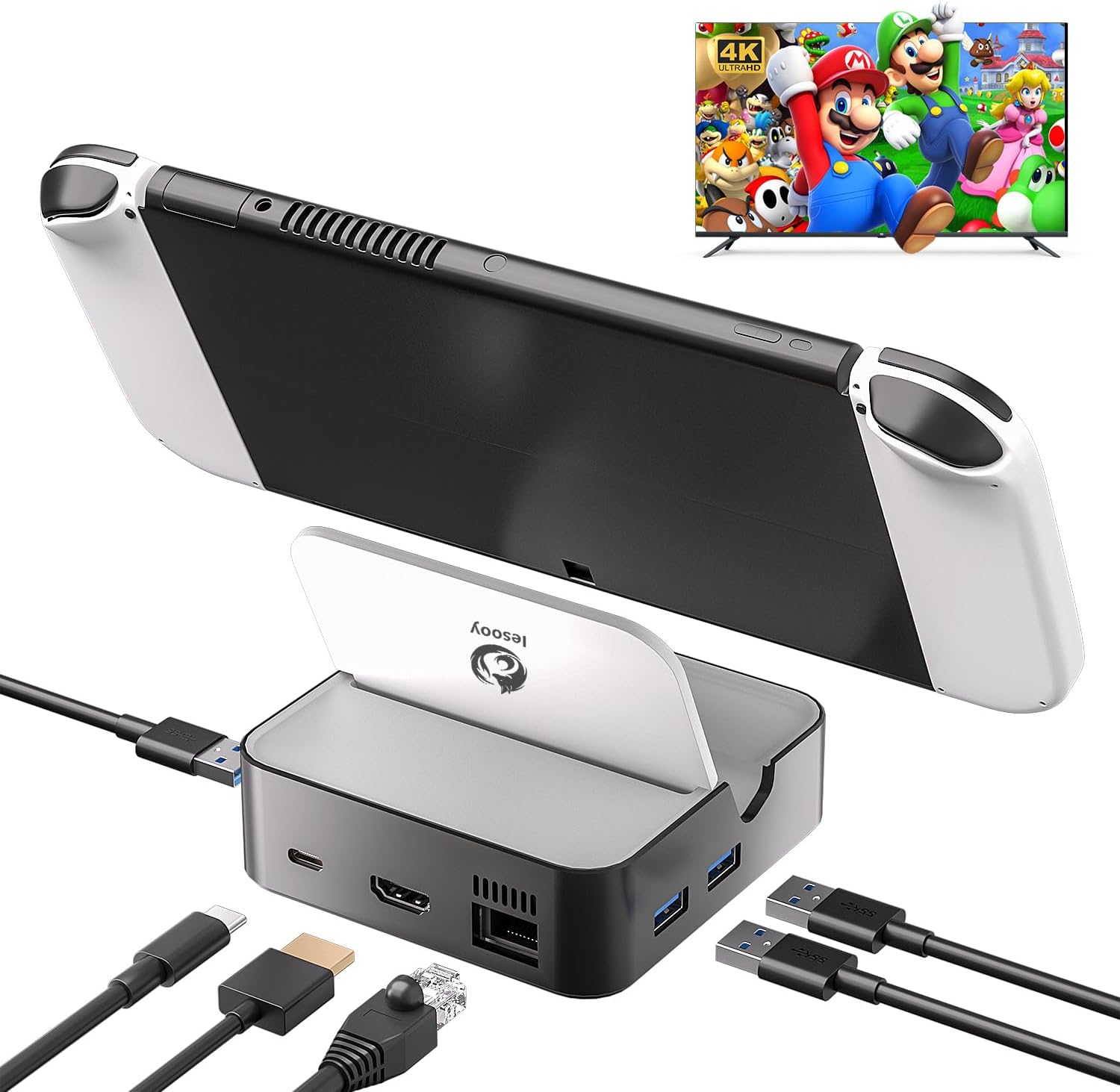 Amazon.co.jp: Alxum 2024年新登场 Switch 多機能ドック Switchソフト切り替える HDMI変換/TV出力 ...