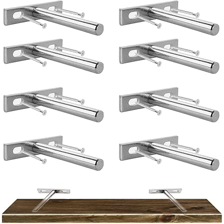 Ebco Aurora 100 mm Wall Shelf Steel Rod with 4-inch Plug (4 Nos) 4 ...
