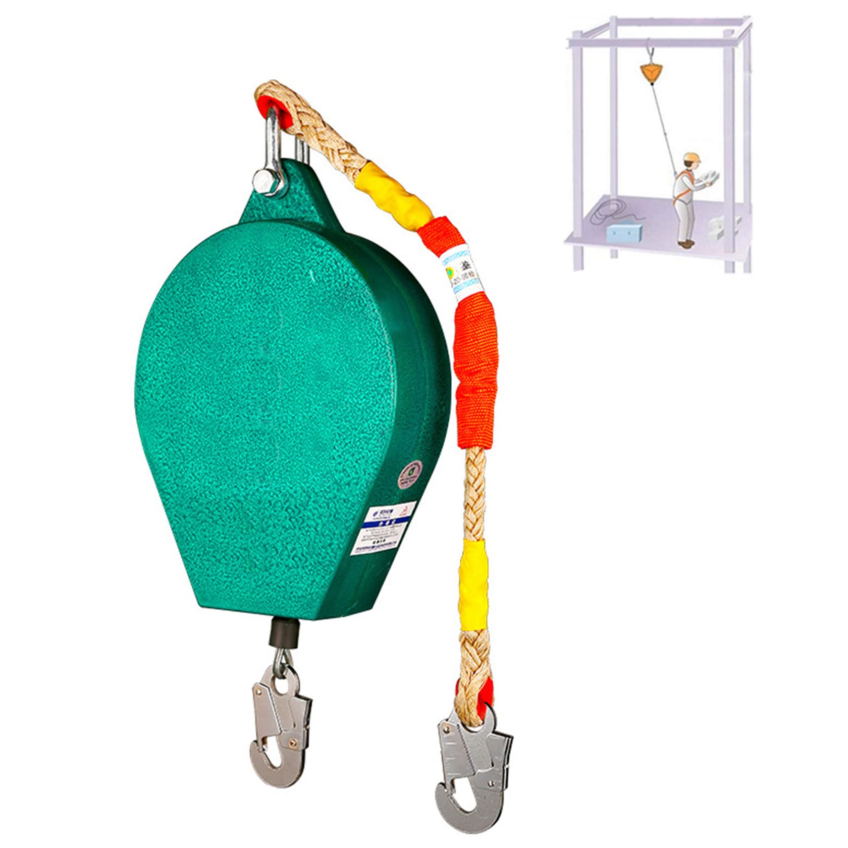 Buy Self Retracting Lifeline Cable Fall Arrest Block Inertia Reel ...