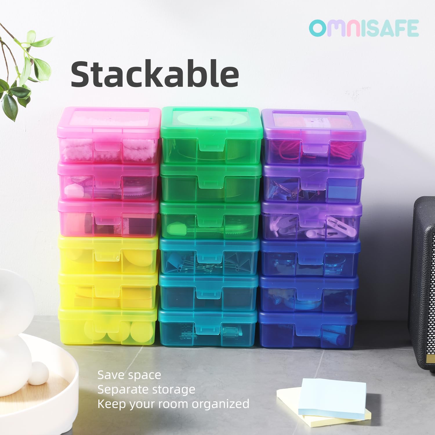 Snapklik.com : OMNISAFE 18 Pack Small Colored Plastic Hobby Art Craft ...
