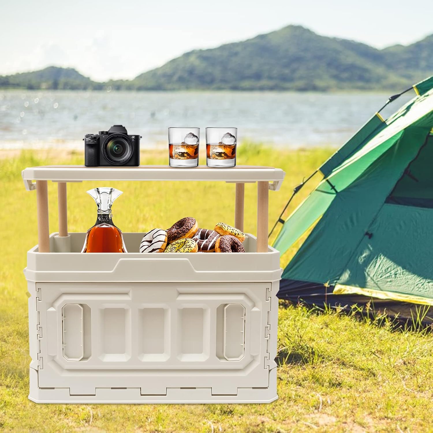 Amazon.com: CeRaBuRET PP Folding Storage Boxes, Outdoor Portable ...