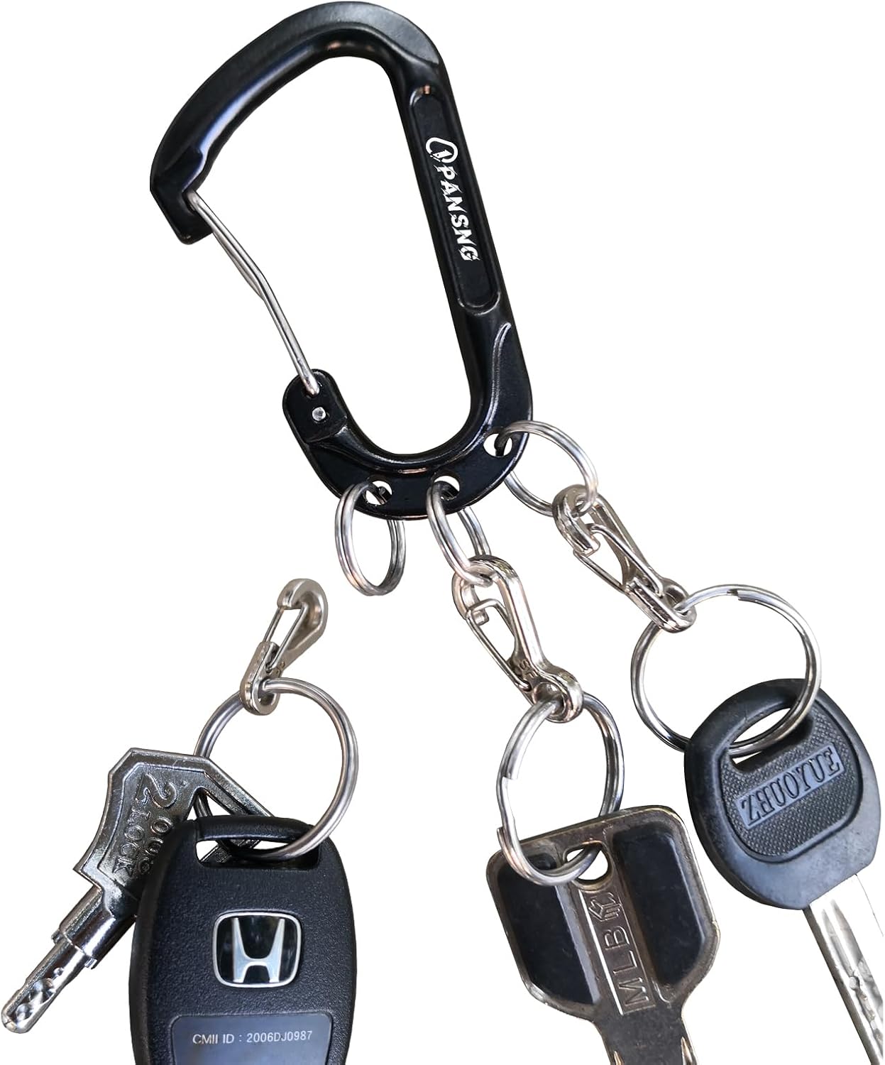 Amazon.com: PANSNG 3 Holes Key Chain Carabiner Clip with Multiple Quick ... Amazon.com: PANSNG 3 Holes Key Chain Carabiner Clip with Multiple Quick ...