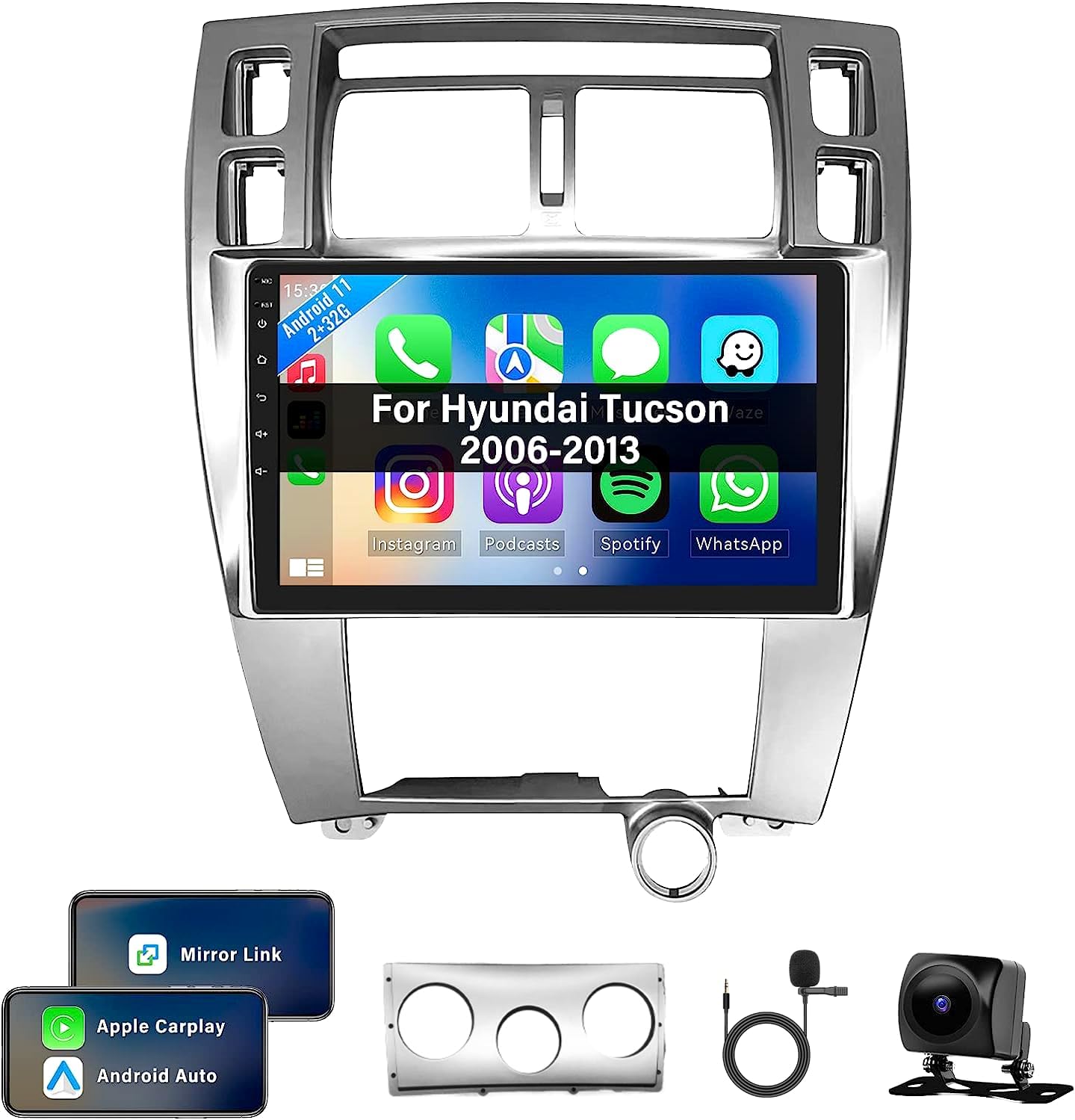 Amazon.com: For Hyundai Tucson 2006-2013 Radio, Android 11 Car Stereo ...