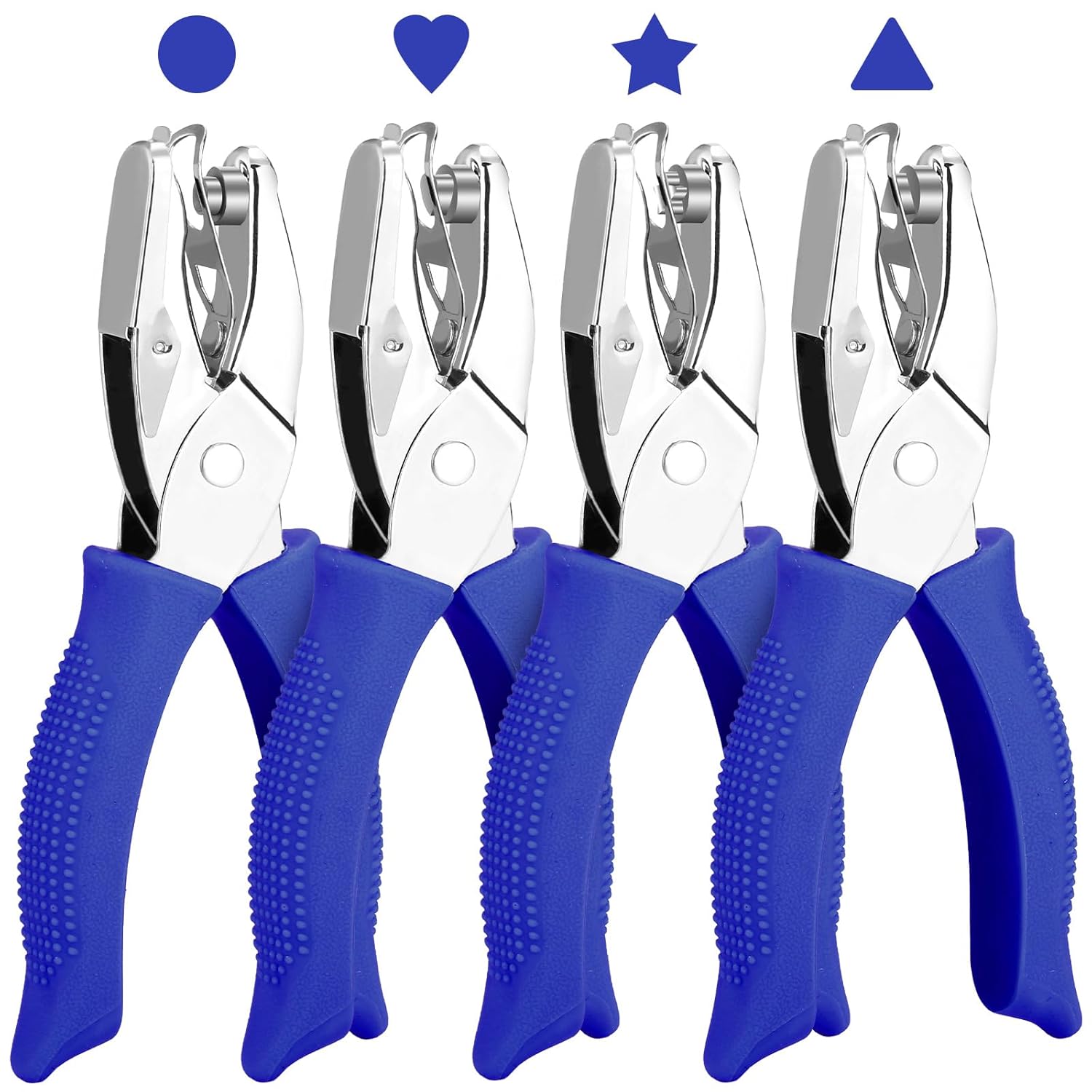 Amazon.com: 4 Packs Shape Hole Punch Set - 1/4" Circle, Heart, Star ...