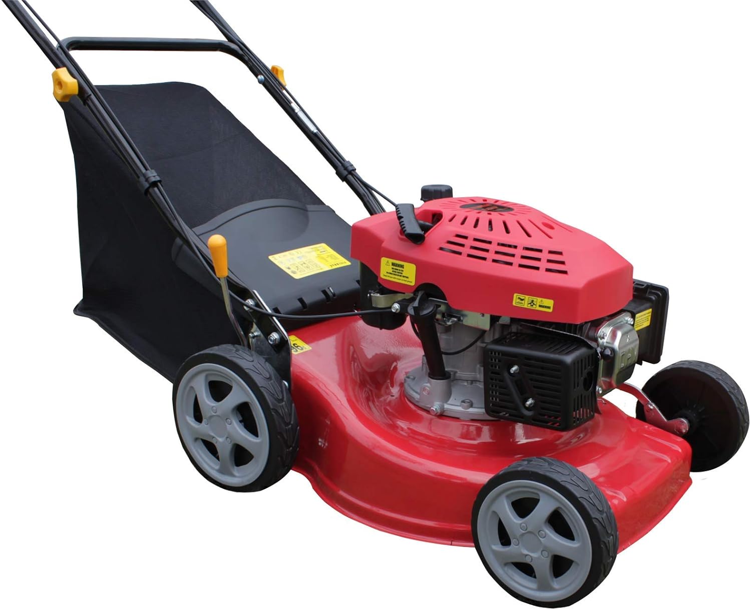 FIELDMAN Self Propelled Lawn Mower Grass Cutter Trimmer 18" Steel Deck ...