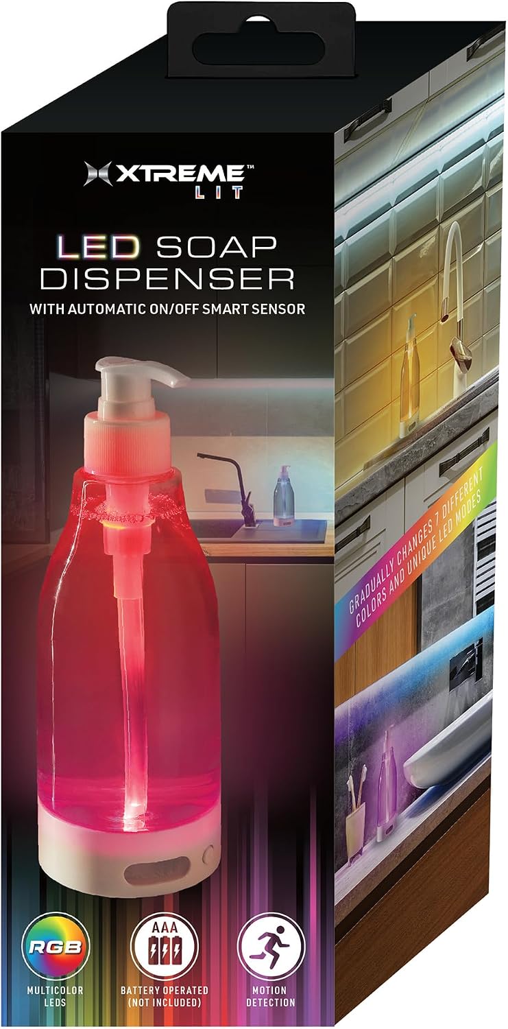 Amazon.com: Xtreme Lit Motion Sensor Built-in LED Light Soap Dispenser ...