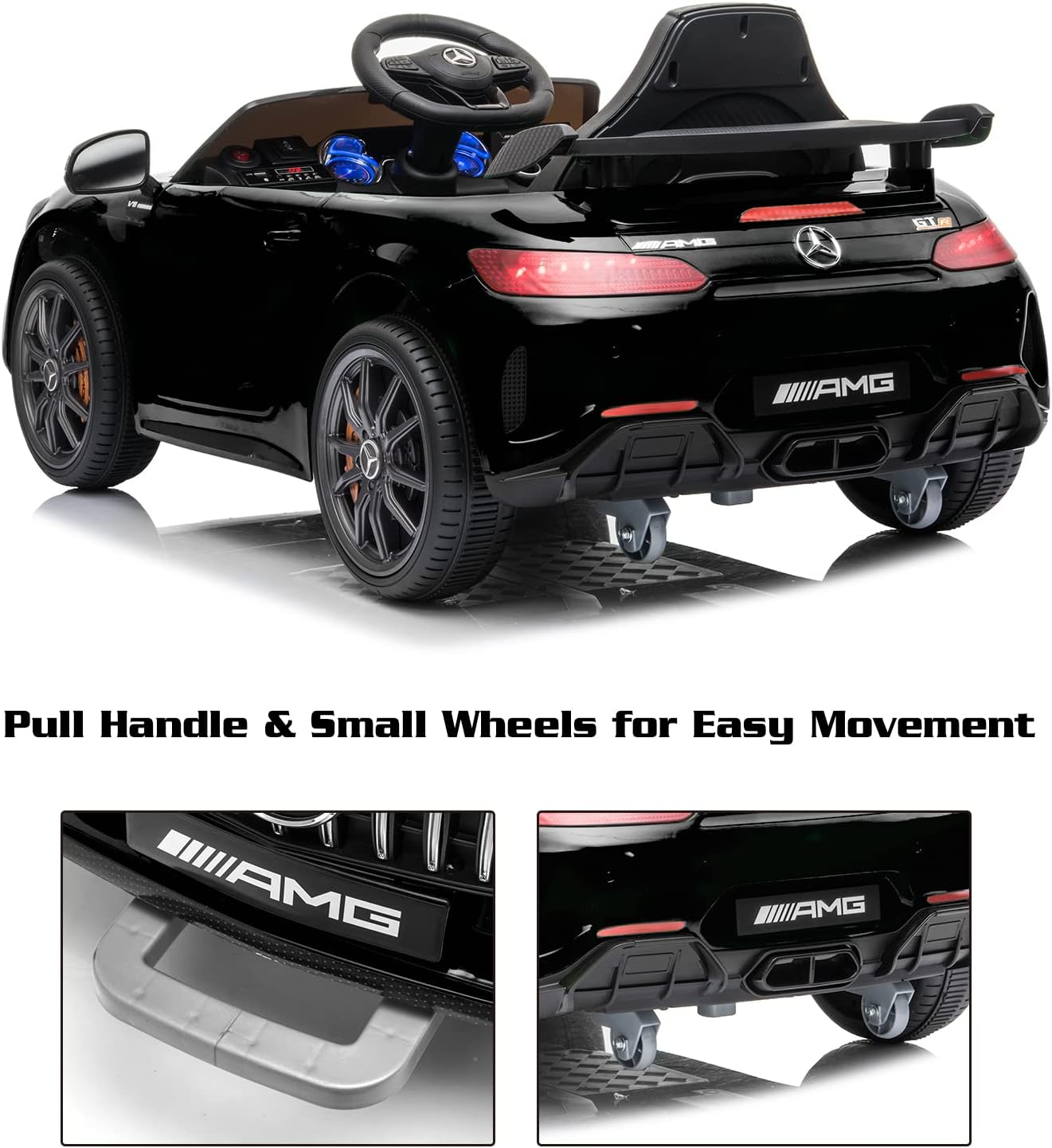Buy Nitoess 12V Ride On Car, Mercedes Benz Licensed AMG GTR Kids Car ...