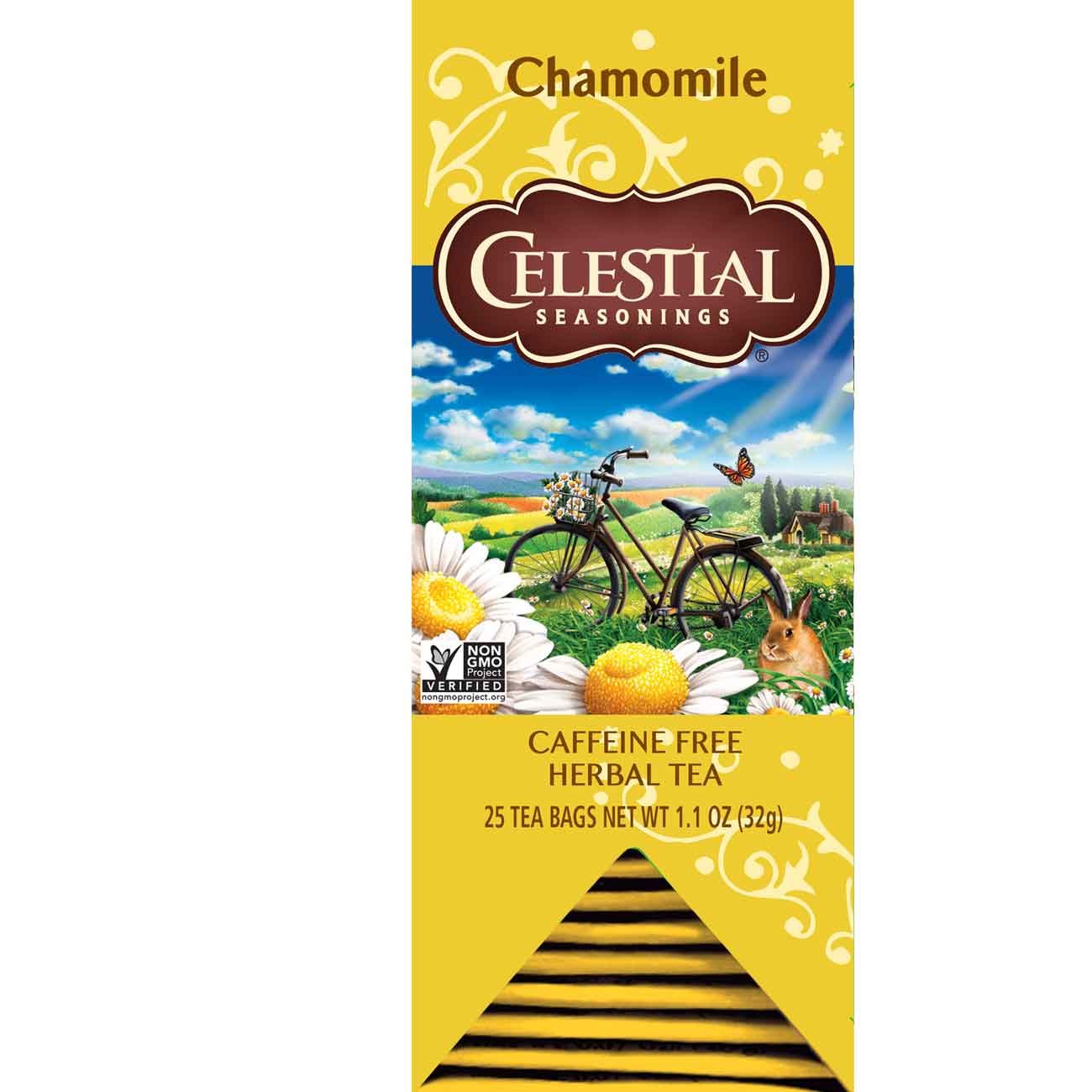Amazon.com: Celestial Seasonings Té de hierbas, manzanilla, 25 unidades (paquete de 6)