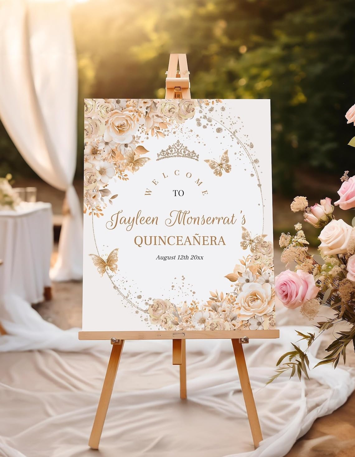 Amazon.com : Welcome To Quinceañera Sign, Personalized Quinceañera ...