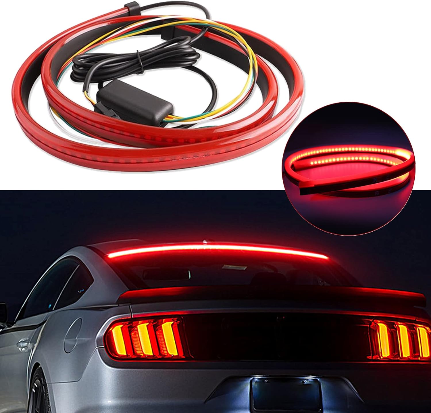 Amazon.com: neynavy 1 PC Automotive High Brake Light, 35.43" Monochrome ...