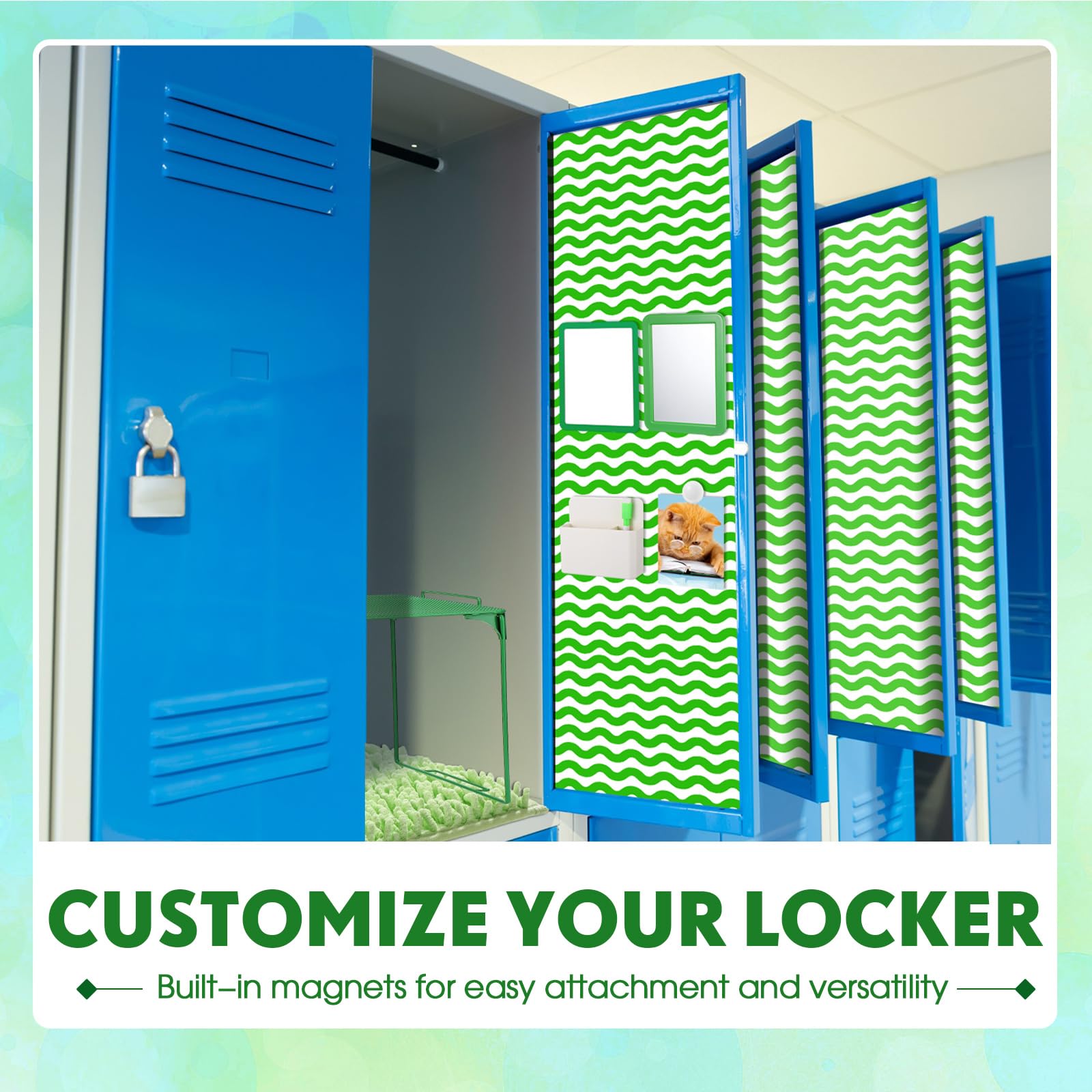 Snapklik.com : Cholemy 12 Pcs Locker Accessories Set Magnetic Wallpaper ...