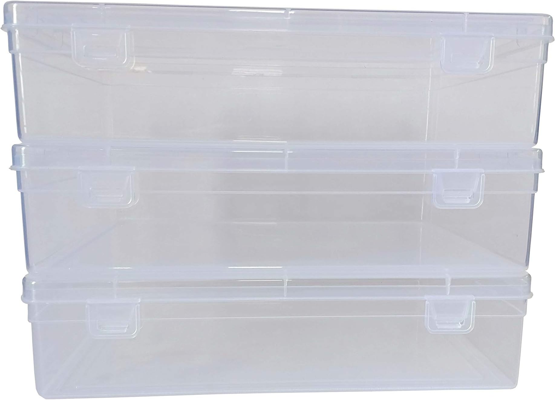 Feliz Plastic Storage Box (Clear, 12.75 x 8 x 3.5 Inches, Large ...