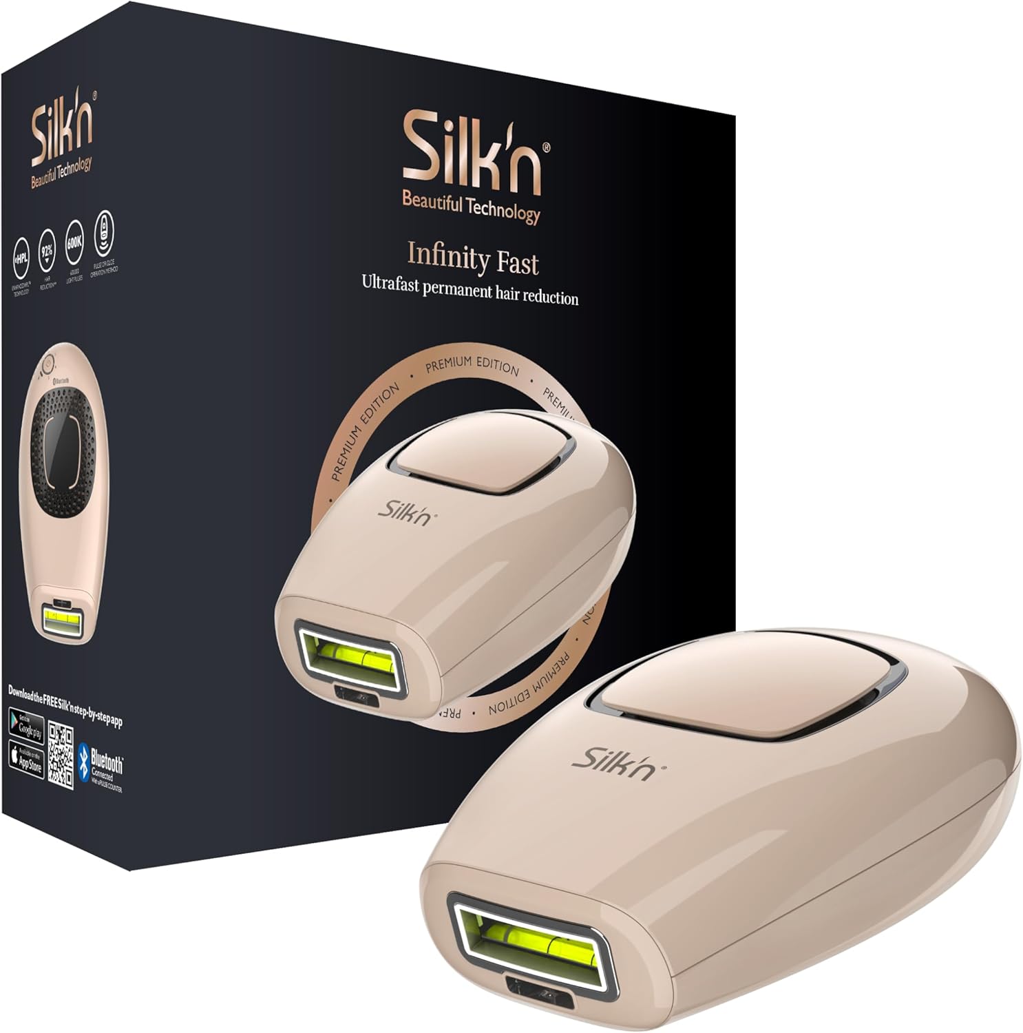 Silk'n Hair Remover for Women and Men - Infinity Fast - IPL Hair Removal Device with eHPL ...