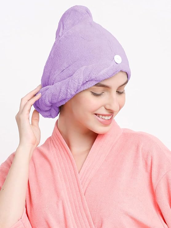 Cortina Microfiber 380 TC Hair Towel Cap,Soft Absorbent Quick Drying ...