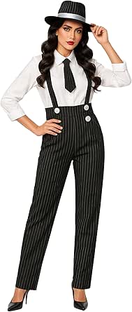 Fun Shack Women Gangster Costume, Mafia Costume Women, Female Gangster ...