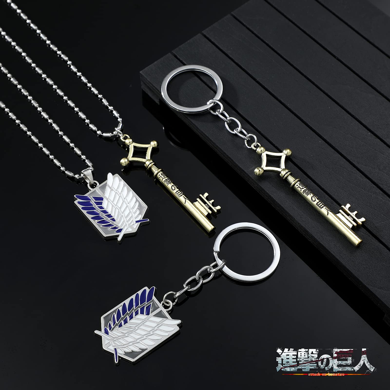 Buy Qerrassa Anime Necklace for Men Women BFF Couple Attack On Titan ...
