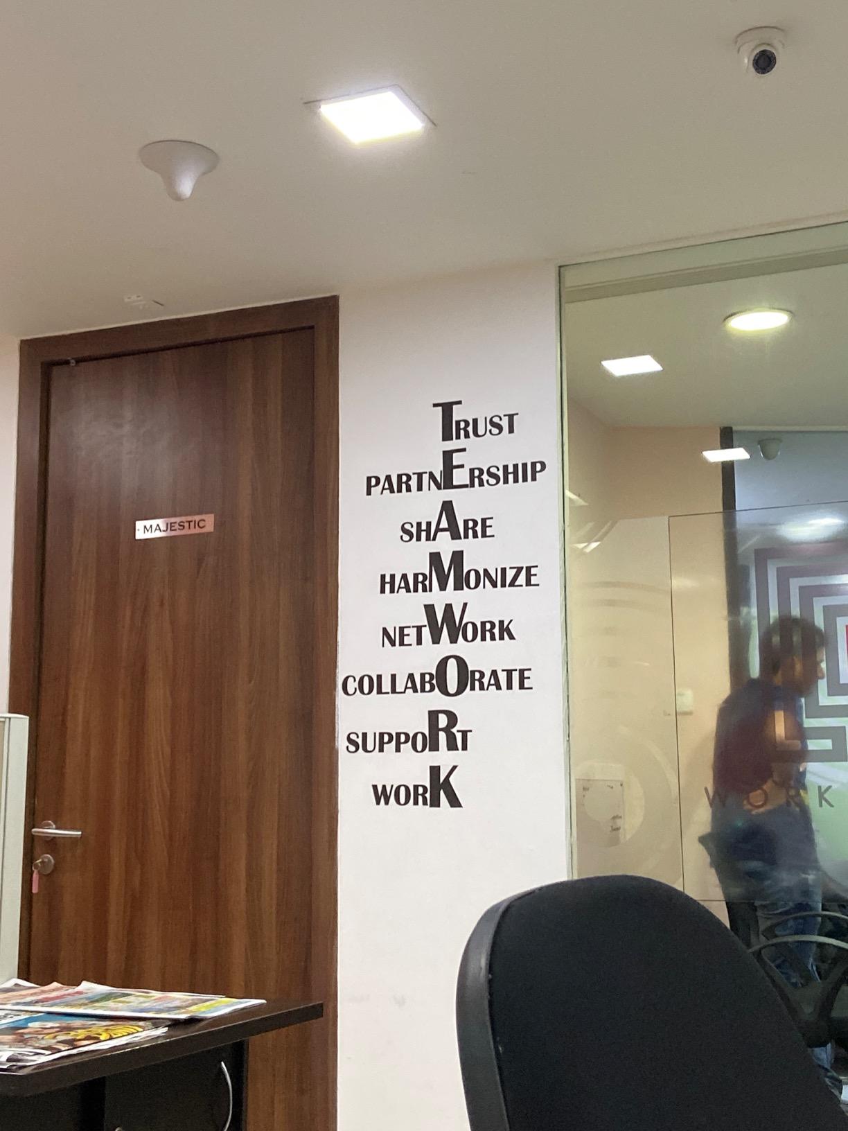 Wallstick Team Work wallstickers (Vinyl 100 cm x 50 cm) : Amazon.in ...