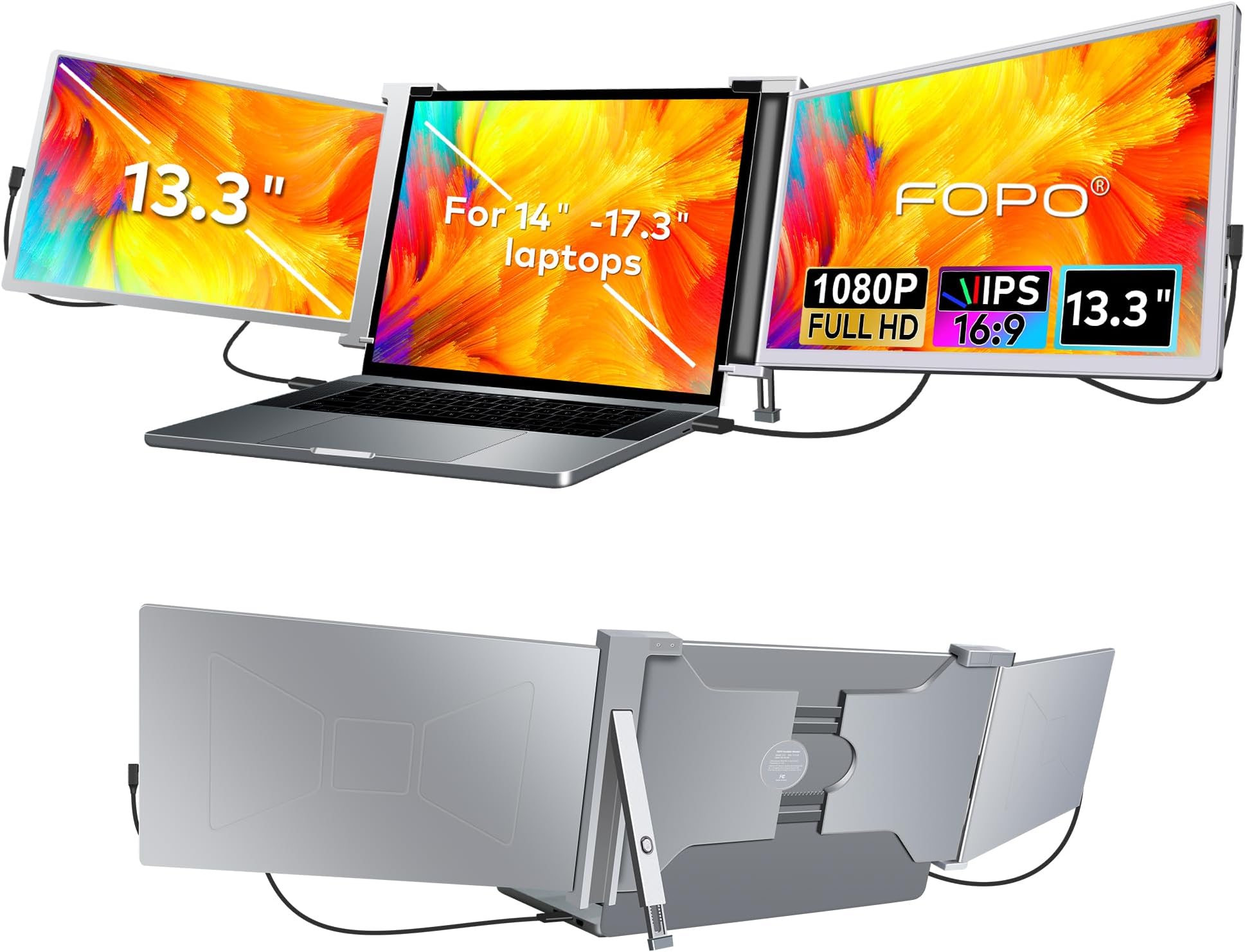 Amazon.com: FKA Monitor portátil para laptop, pantalla portátil ...