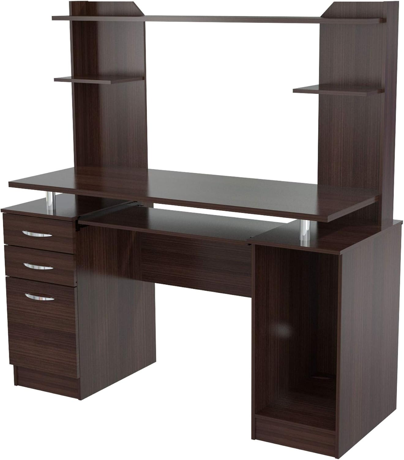 Amazon.com: Inval America Computer Workcenter With Hutch, Espresso ...