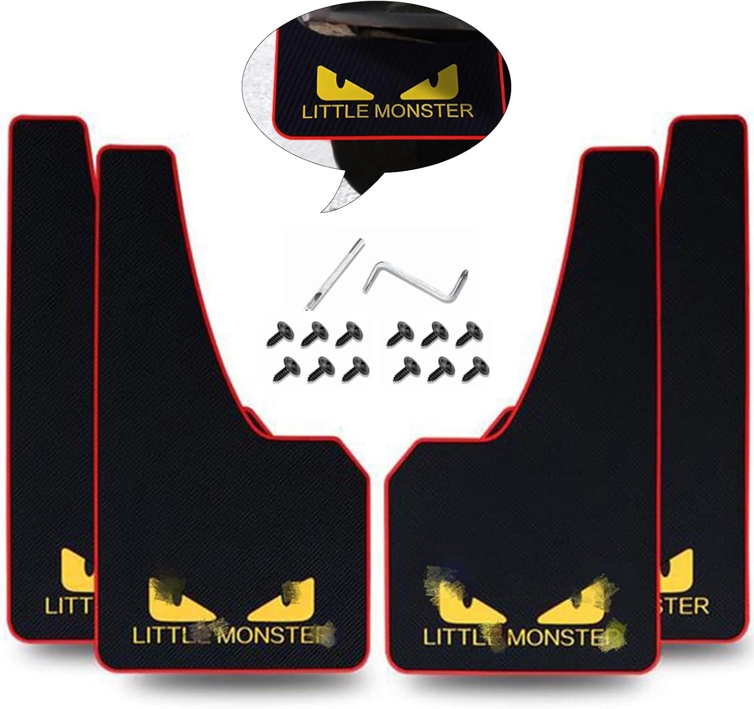 Amazon.com: 4 Pcs Black Auto Car Mud Flaps Front and Rear Splash Guards ...