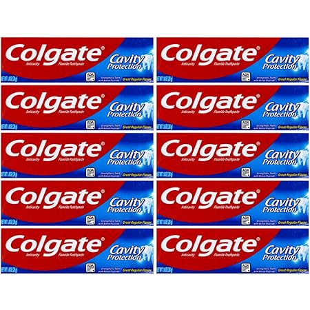 Amazon.com: Colgate Cavity Protection Toothpaste, Creat Regular Flavor ...