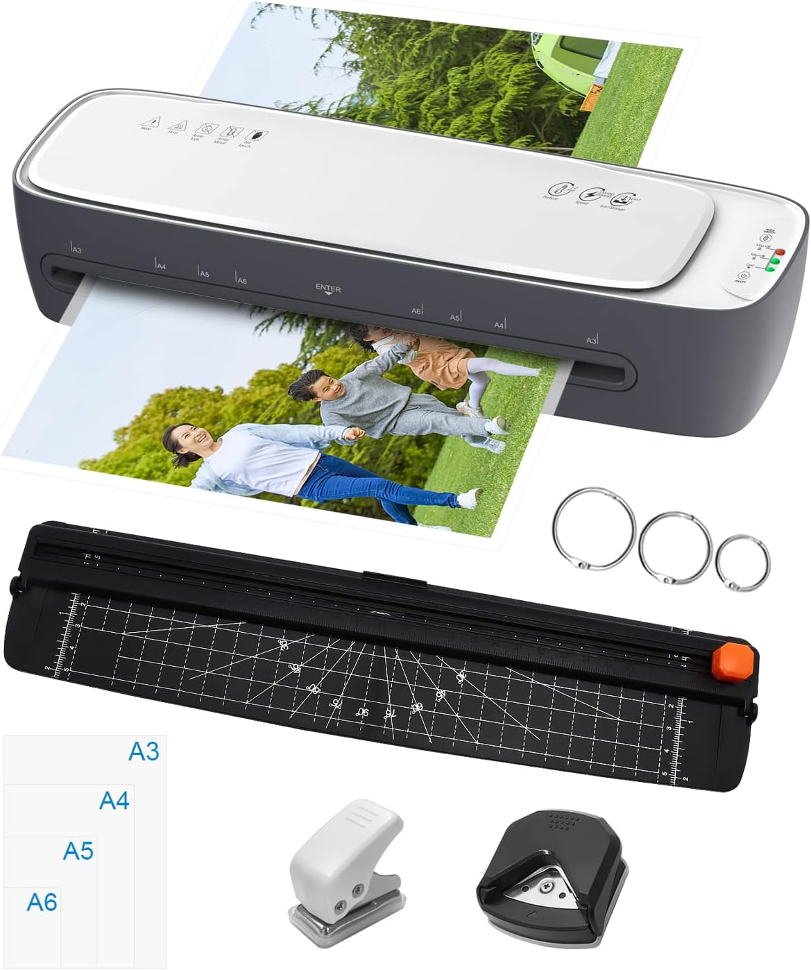 Plastifieuse A3, 5 en 1 Photo Machine à Plastifier Thermique et à Froid ...