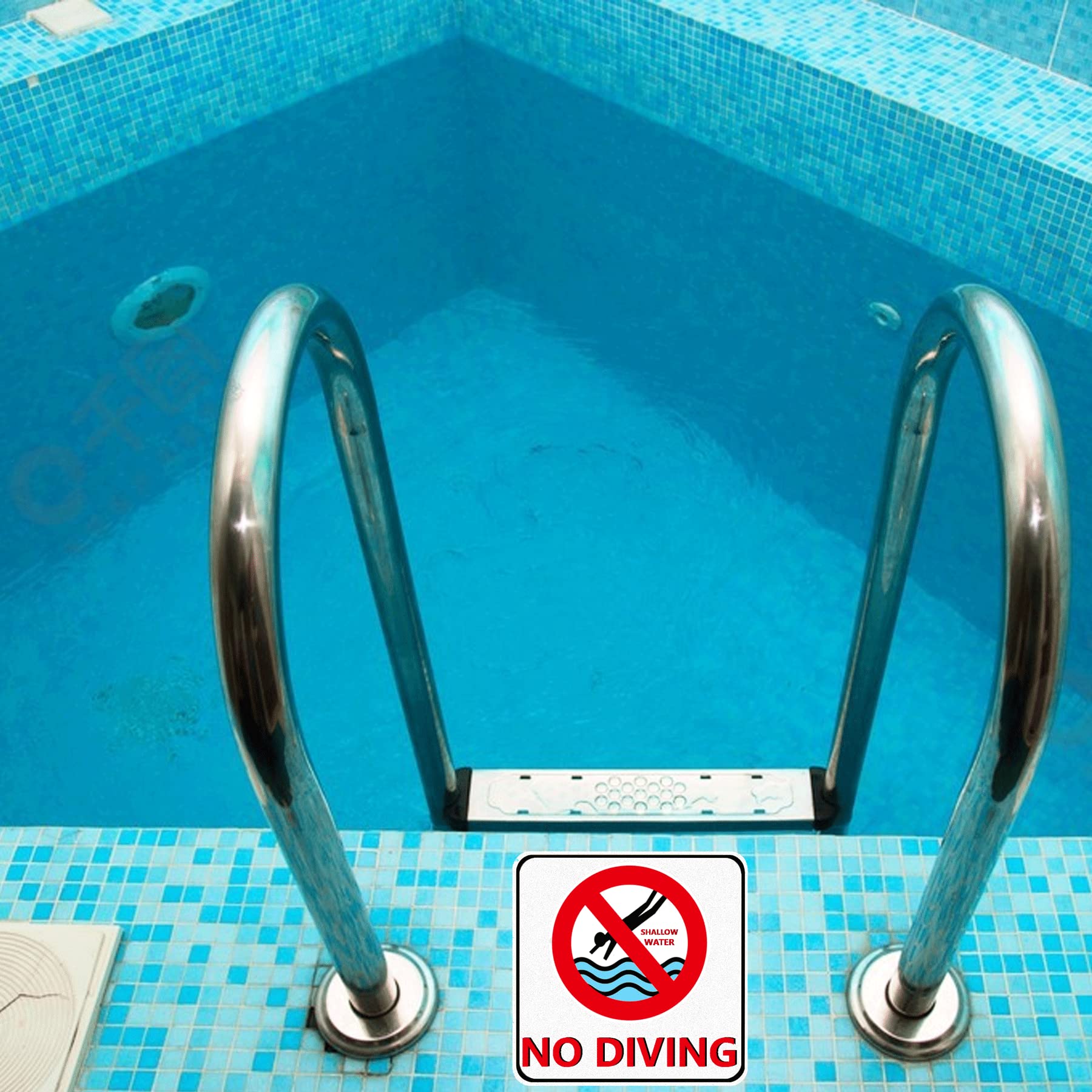 Swimming Pool Depth Indicators Pool Depth Marker Stickers (6-Pack) - No ...
