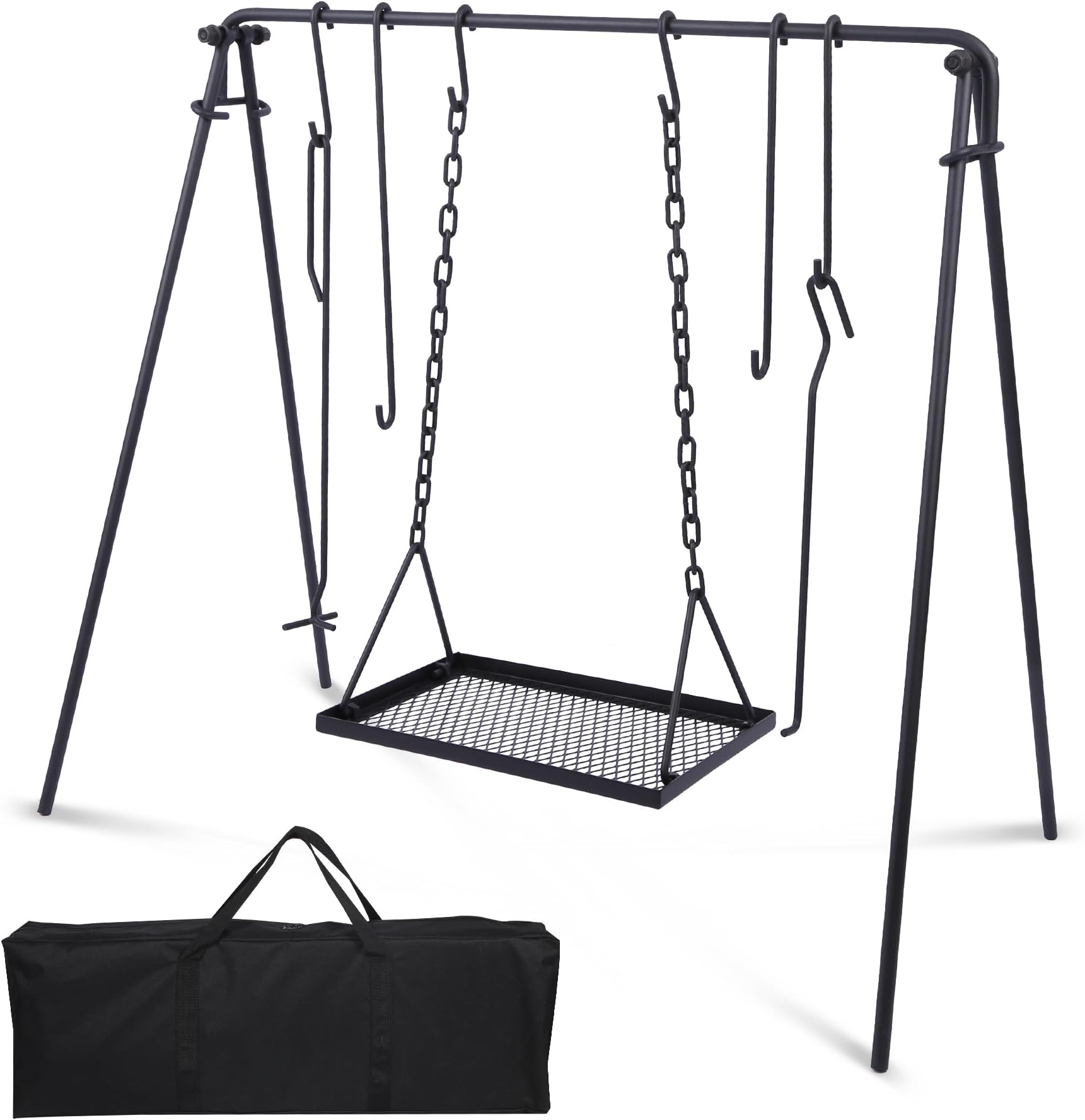 Amazon.com : Campfire Grill Swing Stand – Heavy Duty Steel Outdoor ...