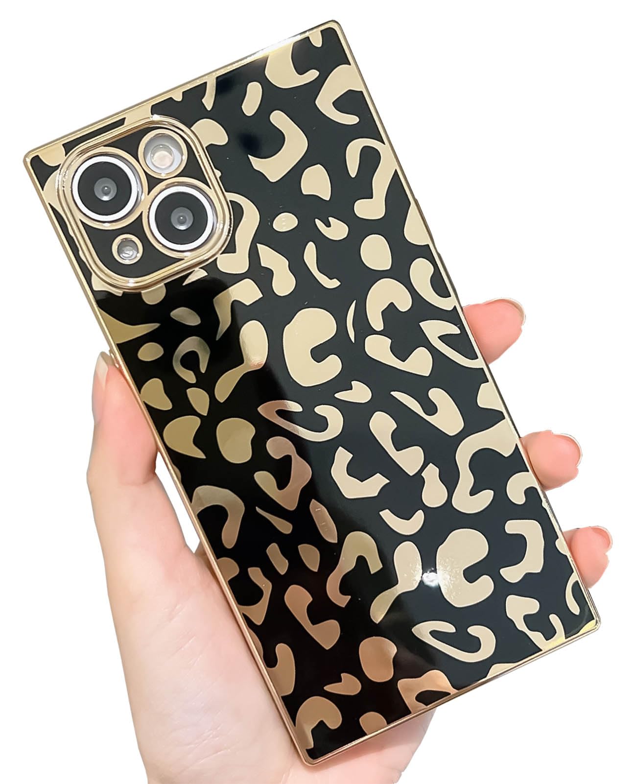 Amazon.com: KERZZIL Elegant Compatible with iPhone 15 Plus Rectangle Edge Case, Cute Luxury ...