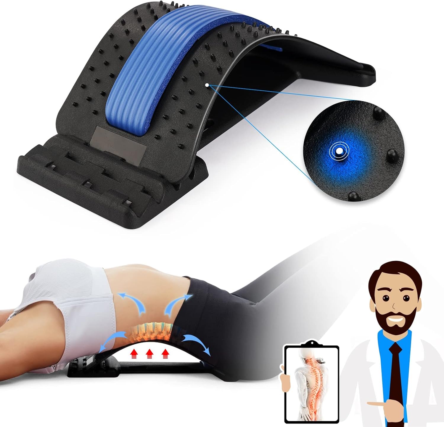 Amazon.com: Back Stretcher Clock, Multi-Level Back Cracker Lower Back ...