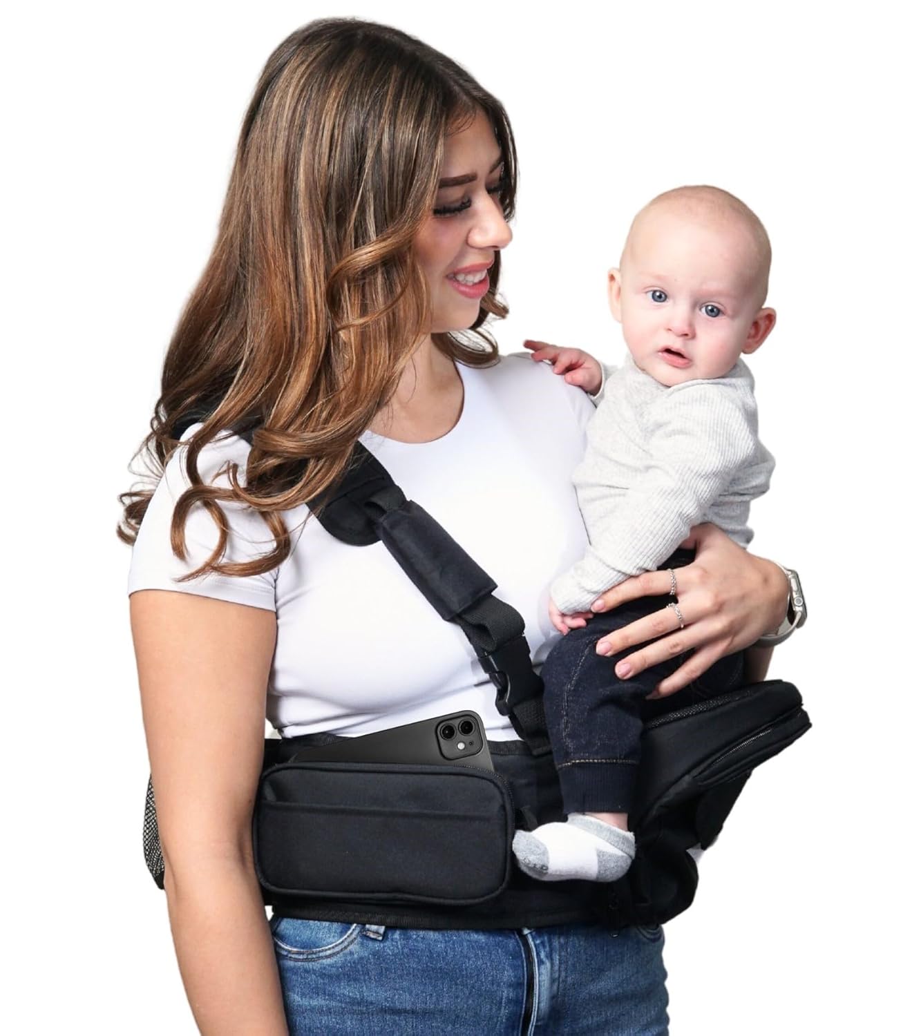 Amazon.com : Born2Well Hip Baby Carrier - Ergonomic Hip Carrier For ...
