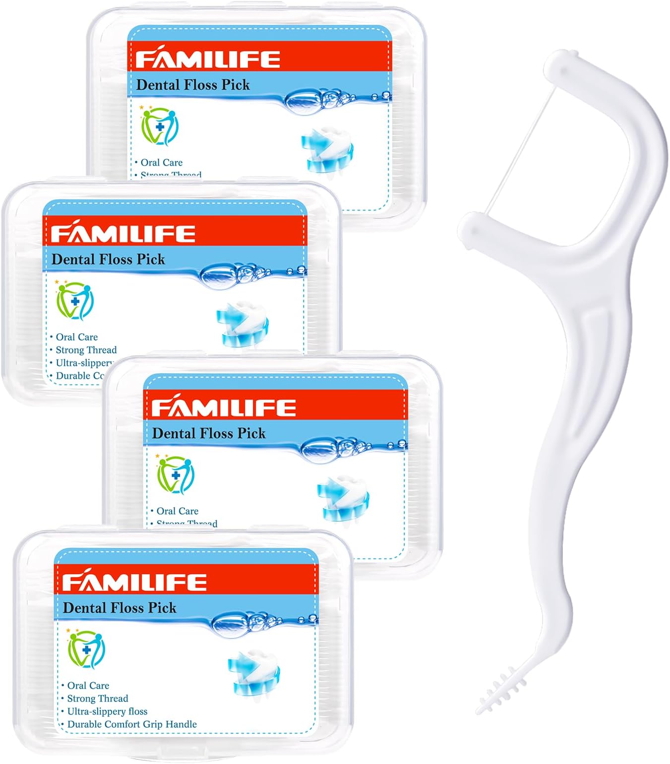 Amazon.com : Leioua Dental Floss Picks 300 Counts Unflavored Durable ...