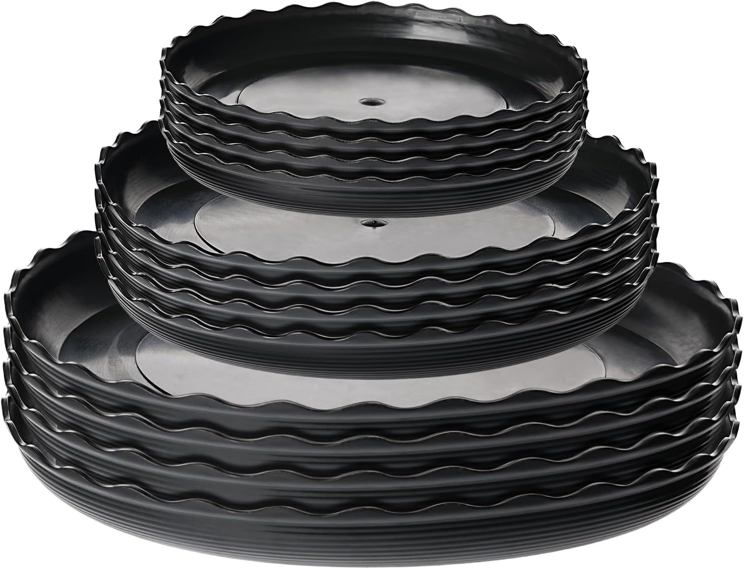 Amazon.com : 12 Pack Plastic Plant Saucer, Round Flower Plant Trays ...